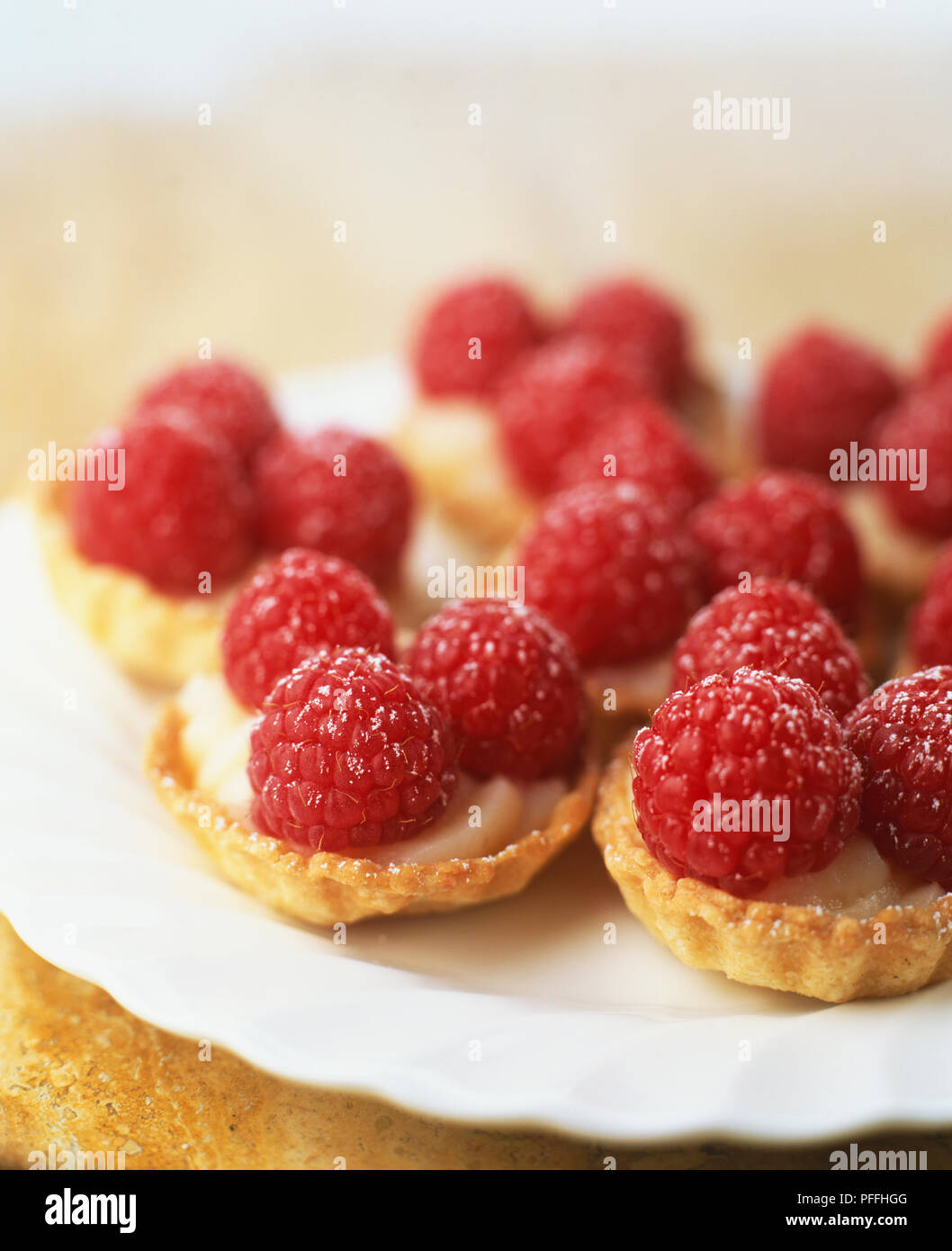 Summer raspberry tartlets Stock Photo - Alamy