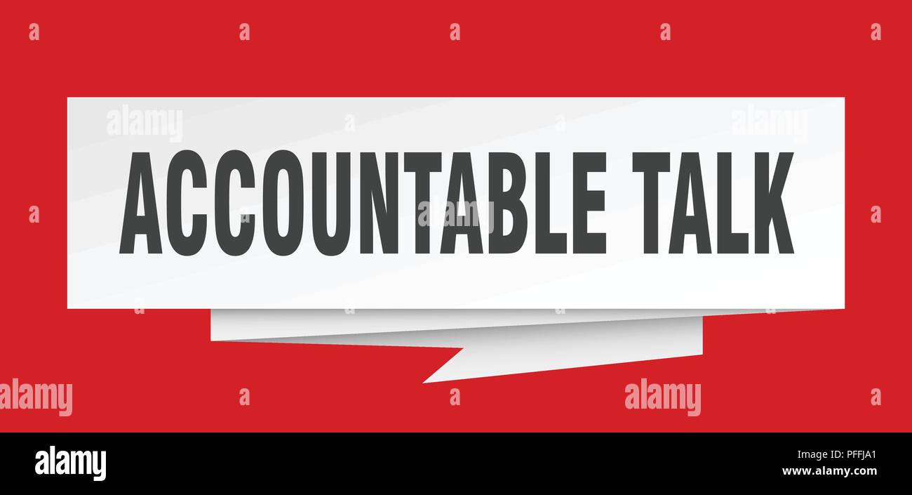 accountable talk sign. accountable talk paper origami speech bubble ...
