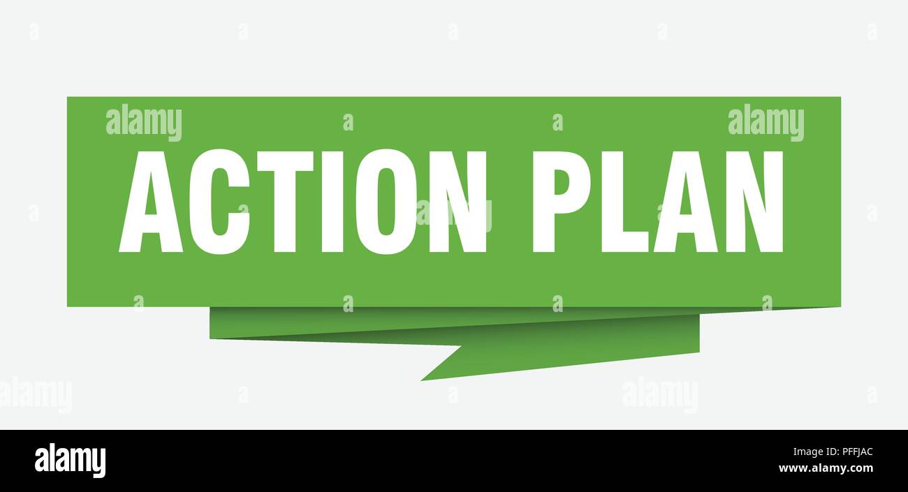 action plan sign. action plan paper origami speech bubble. action plan ...