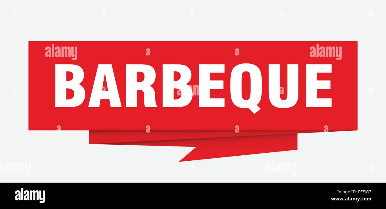 barbeque sign. barbeque paper origami speech bubble. barbeque tag ...