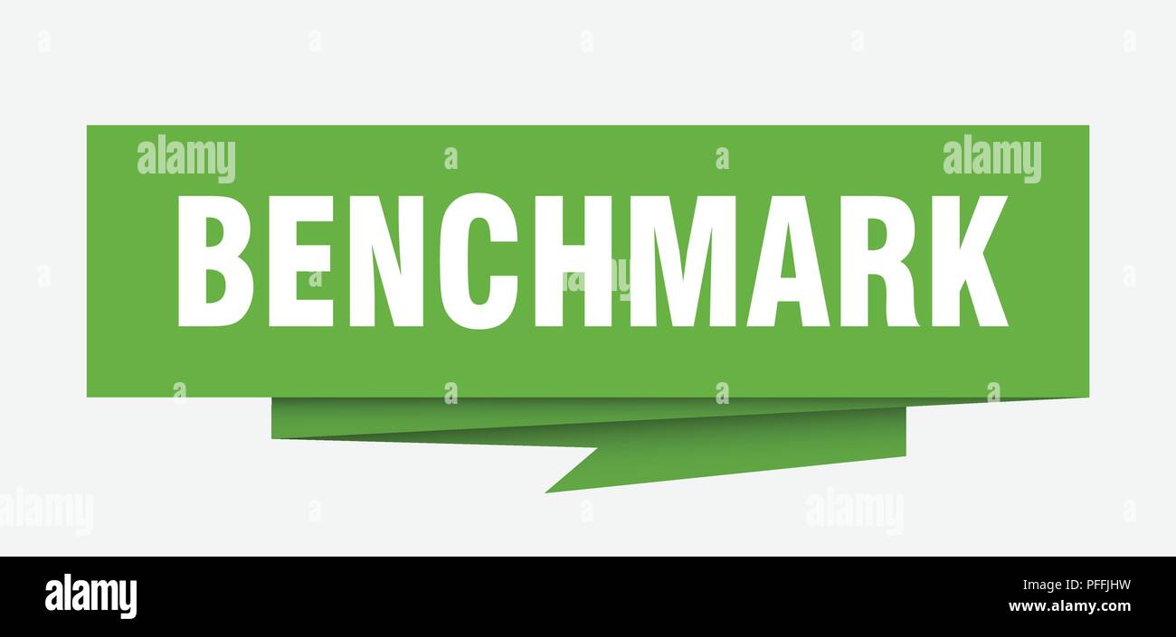 benchmark sign. benchmark paper origami speech bubble. benchmark tag ...