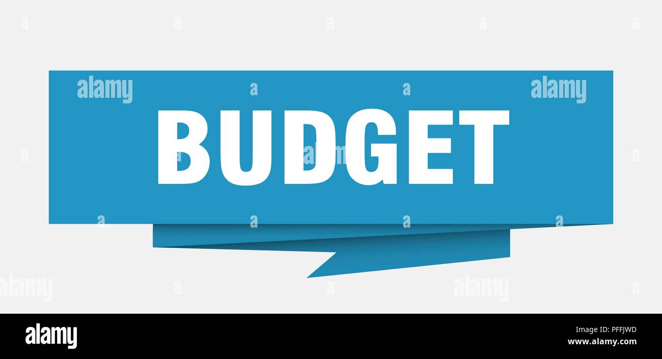 budget sign. budget paper origami speech bubble. budget tag. budget ...