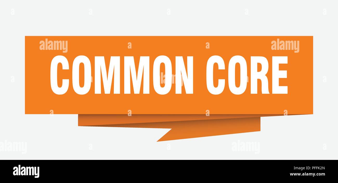 common core sign. common core paper origami speech bubble. common core ...