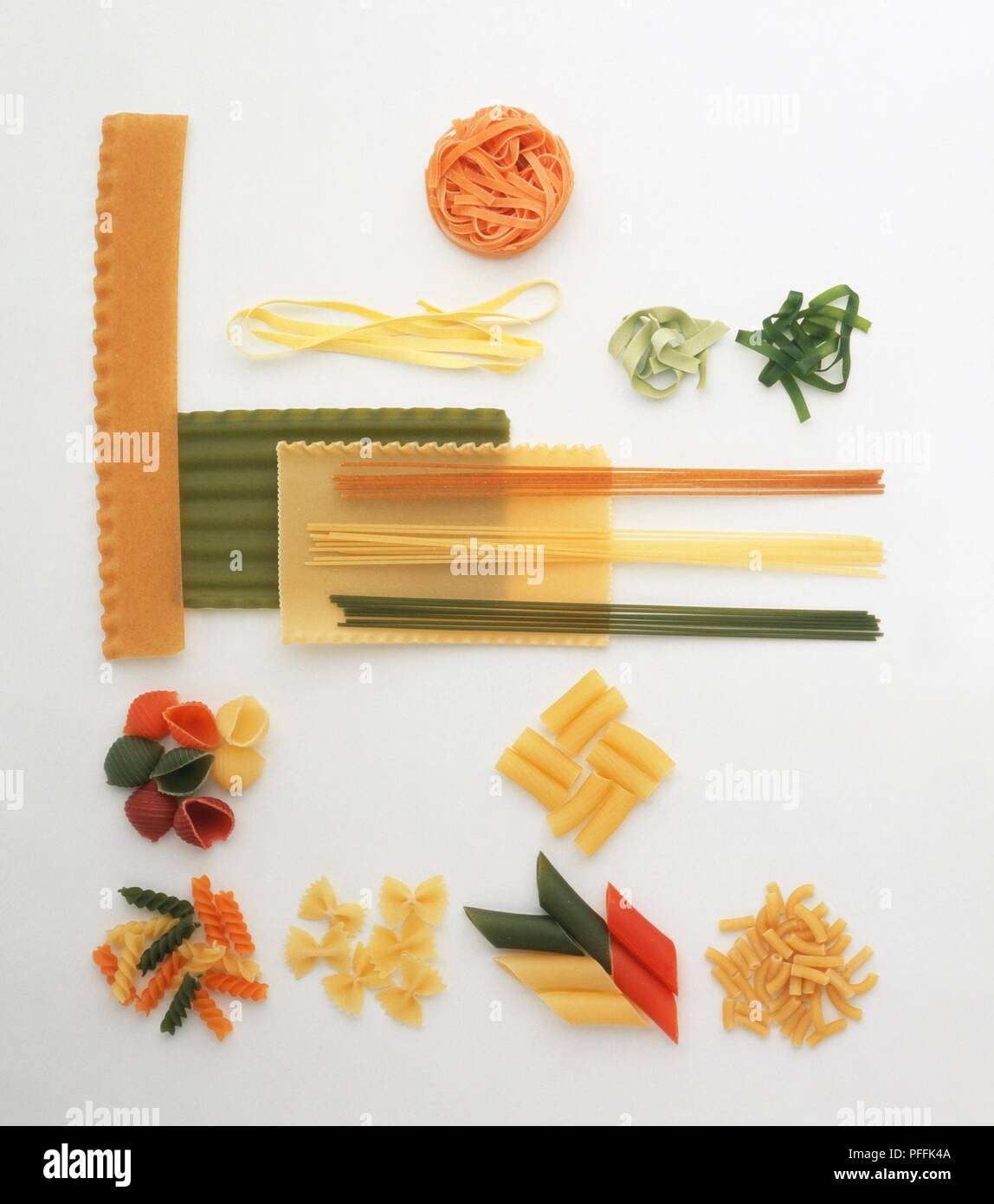 Dried pasta in various shapes and sizes Stock Photo - Alamy