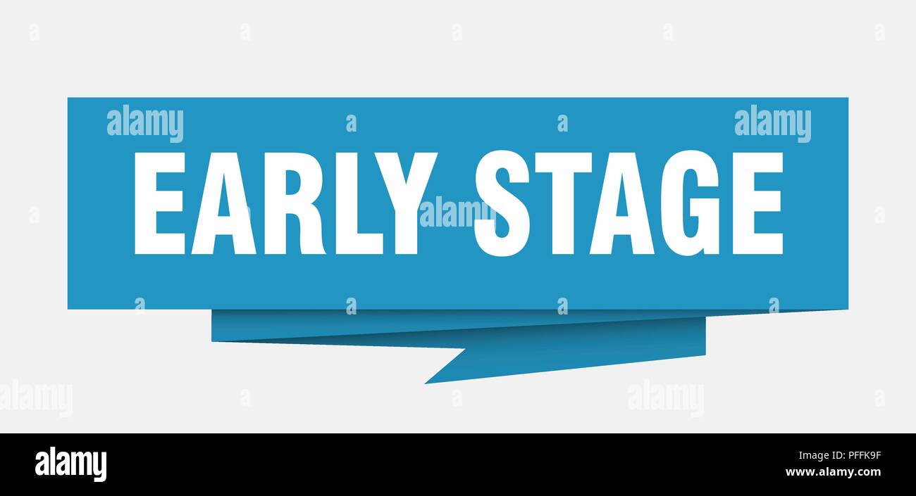 early stage sign. early stage paper origami speech bubble. early stage ...