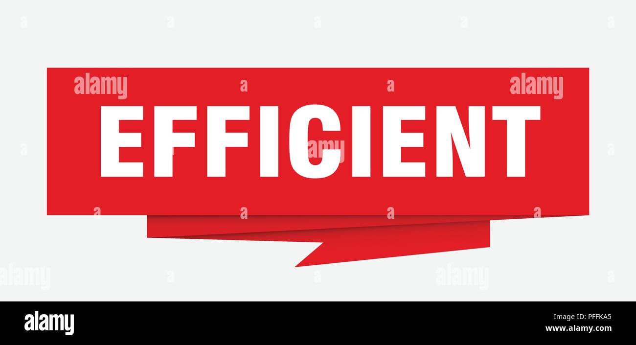 efficient sign. efficient paper origami speech bubble. efficient tag ...