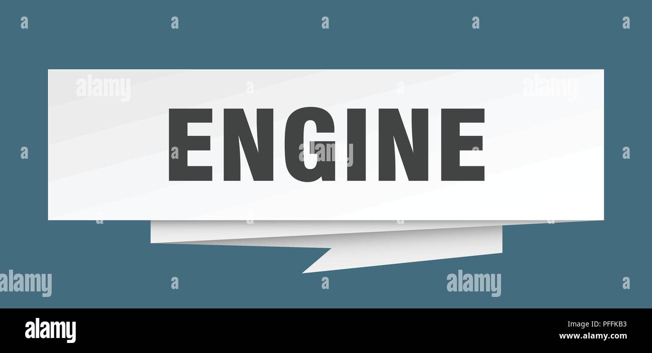 engine sign. engine paper origami speech bubble. engine tag. engine ...