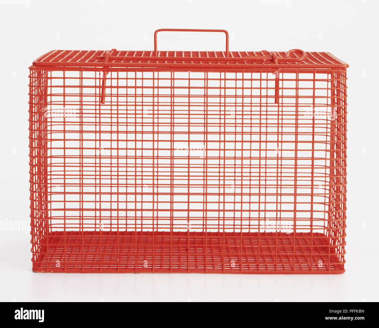 Red wire rabbit carrier Stock Photo - Alamy