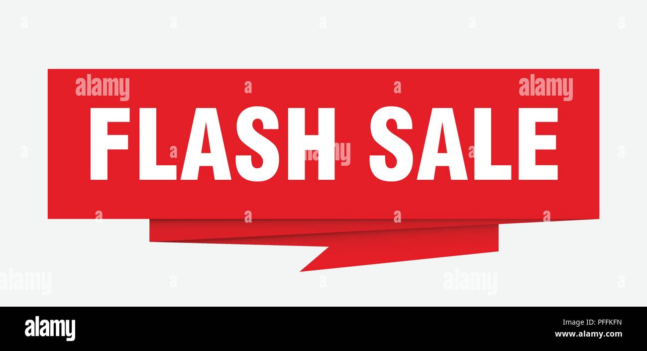 flash sale sign. flash sale paper origami speech bubble. flash sale tag ...