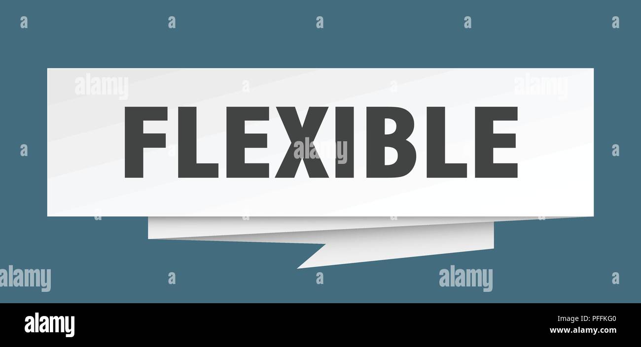 flexible sign. flexible paper origami speech bubble. flexible tag ...