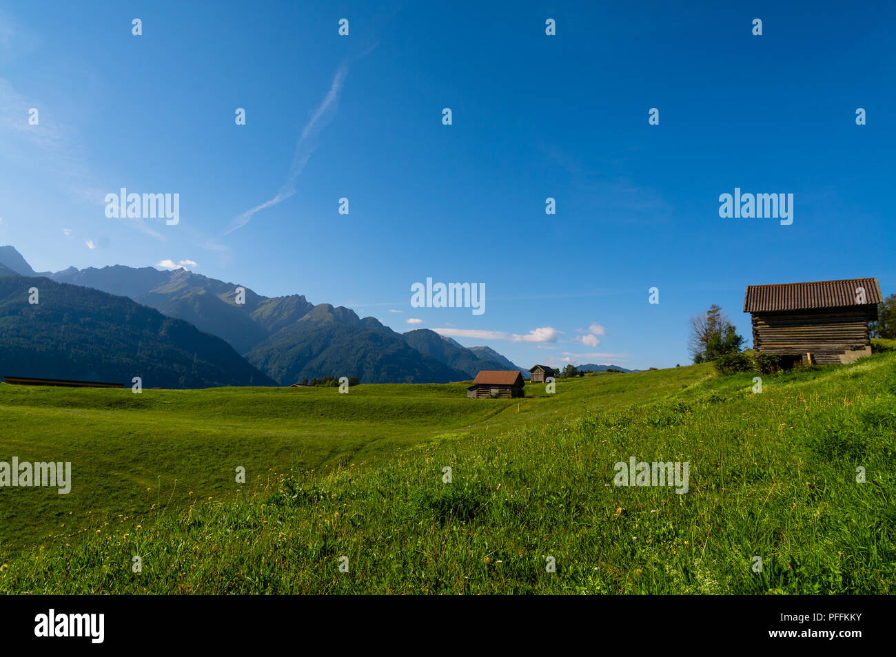 Austrian alps landscape at sunrise Stock Photo - Alamy