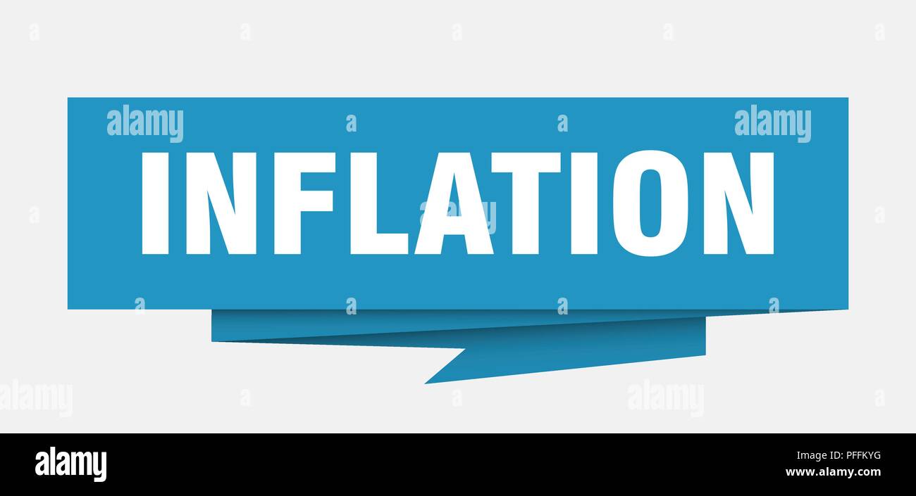 inflation sign. inflation paper origami speech bubble. inflation tag ...