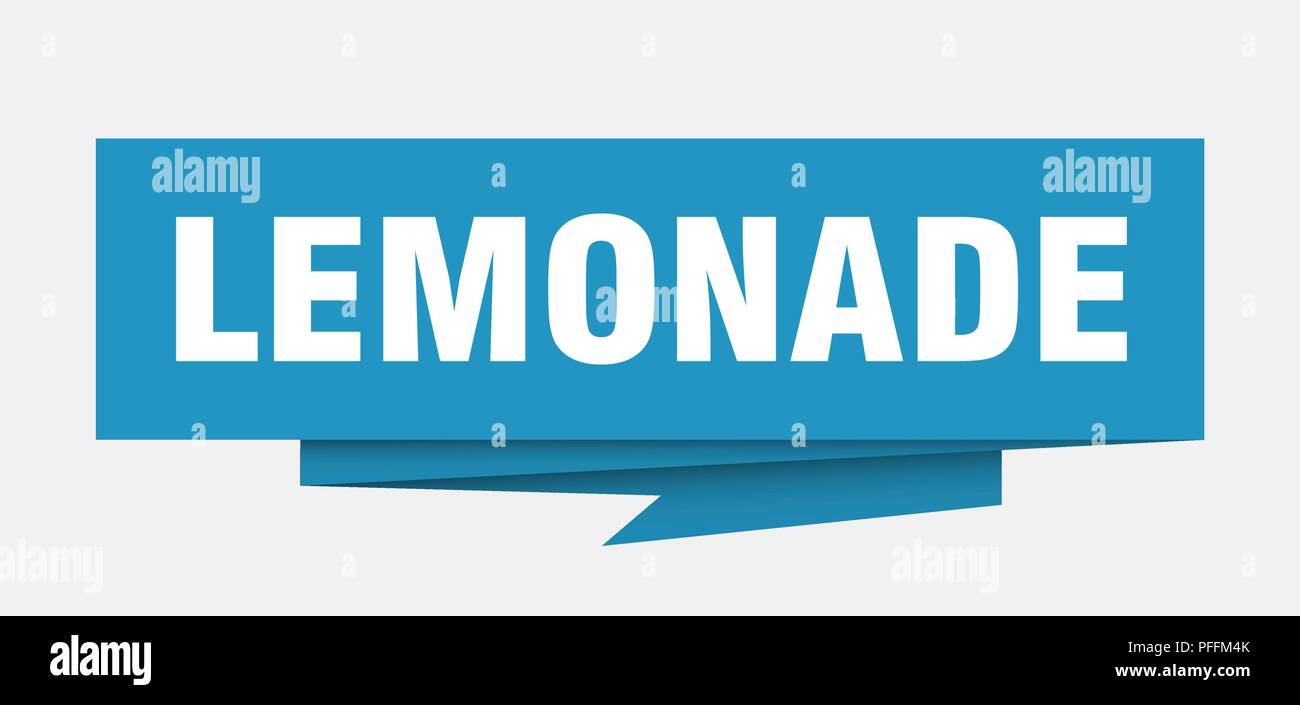lemonade sign. lemonade paper origami speech bubble. lemonade tag ...