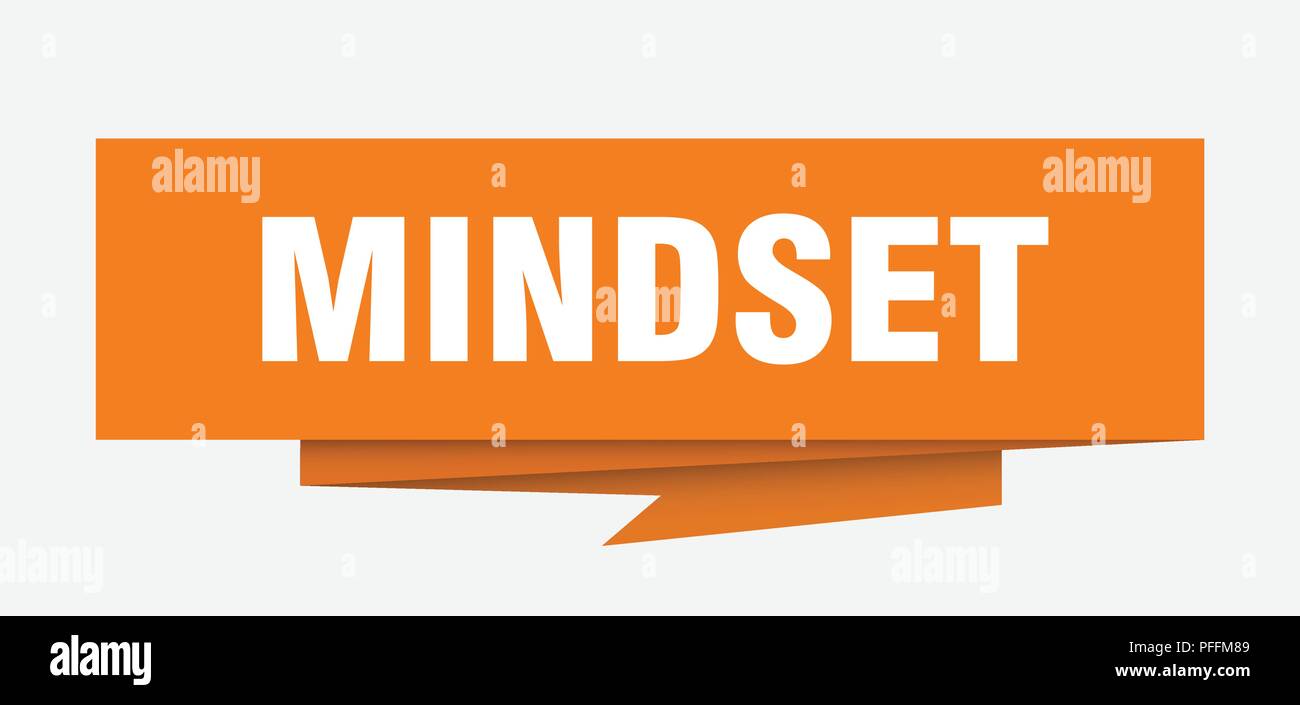 mindset sign. mindset paper origami speech bubble. mindset tag. mindset ...