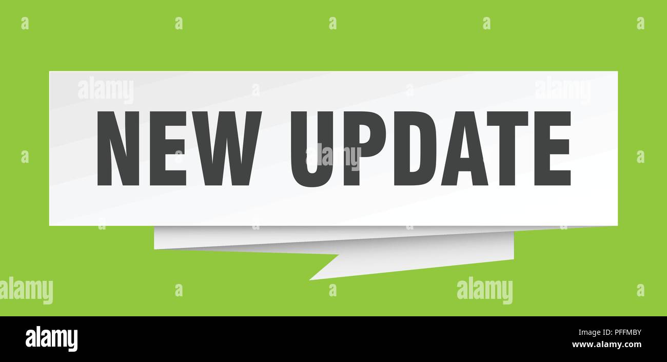 new update sign. new update paper origami speech bubble. new update tag ...