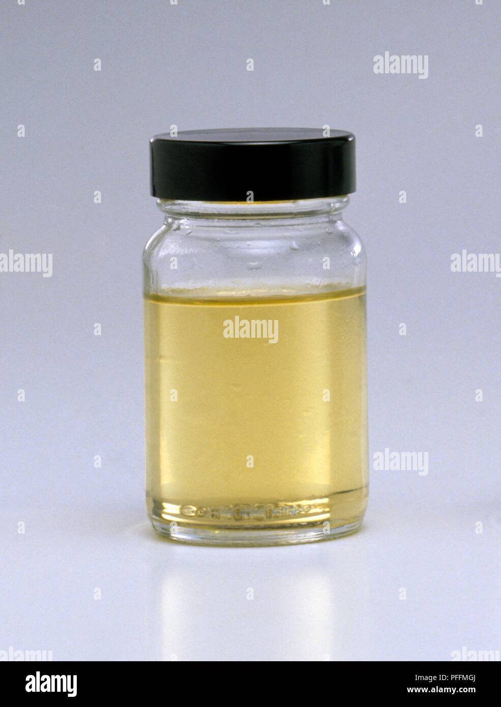 Bottle of linseed oil Stock Photo - Alamy