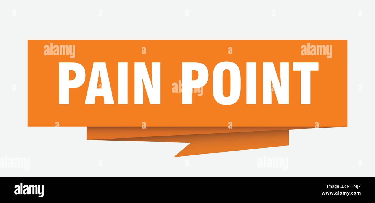 pain point sign. pain point paper origami speech bubble. pain point tag ...
