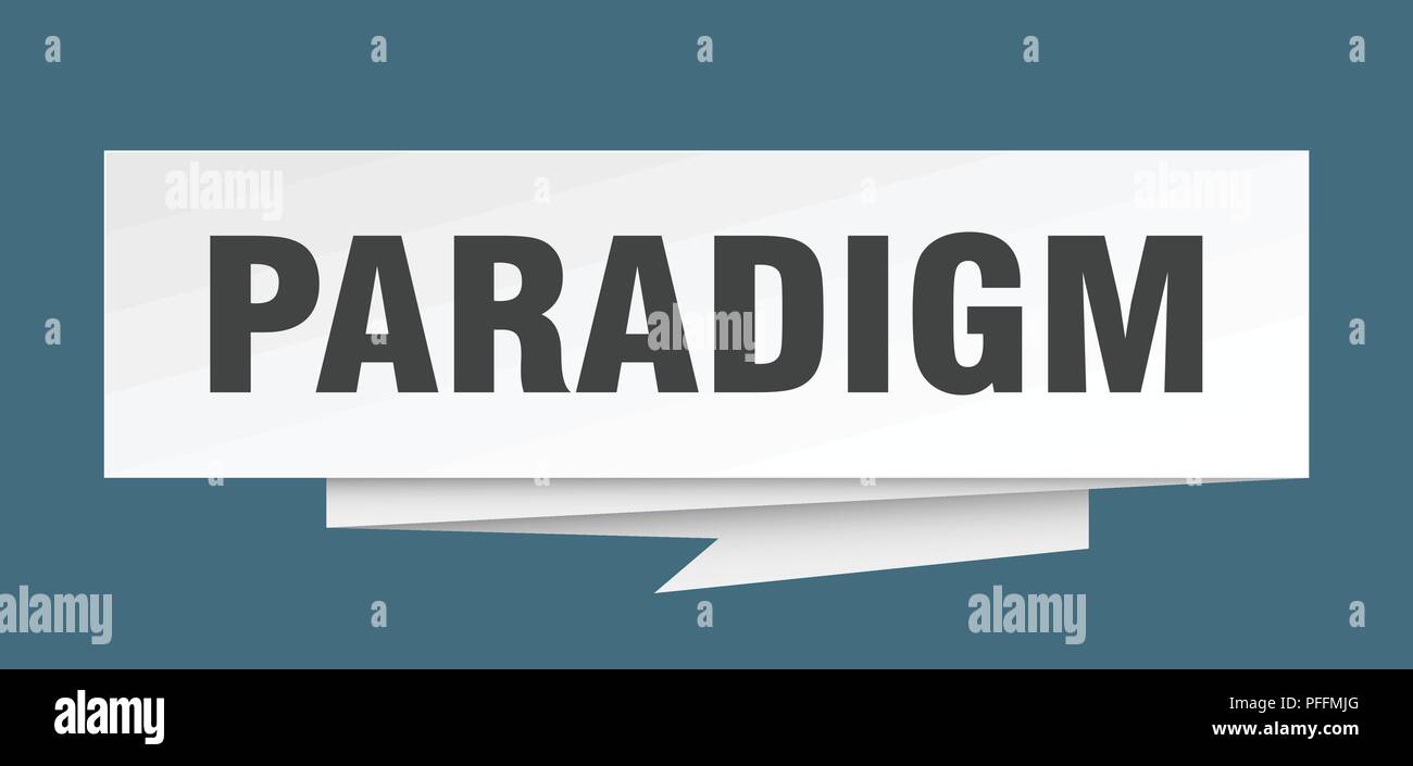 paradigm sign. paradigm paper origami speech bubble. paradigm tag ...