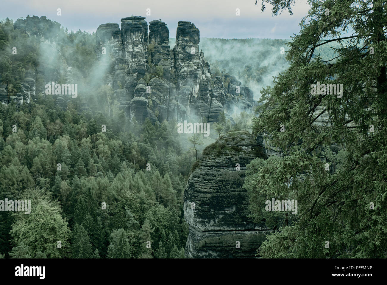 Saxon switzerland view to the locomotive hi-res stock photography and ...