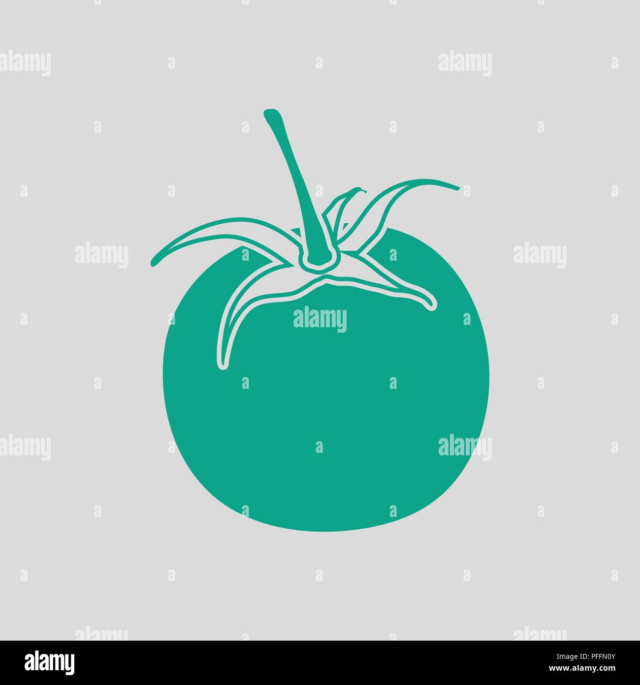 Tomatoes icon. Gray background with green. Vector illustration Stock ...