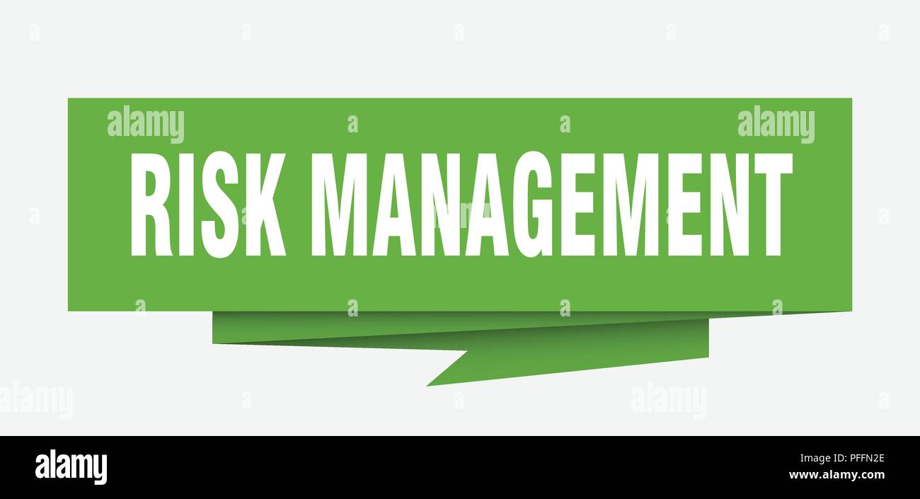 risk management sign. risk management paper origami speech bubble. risk ...
