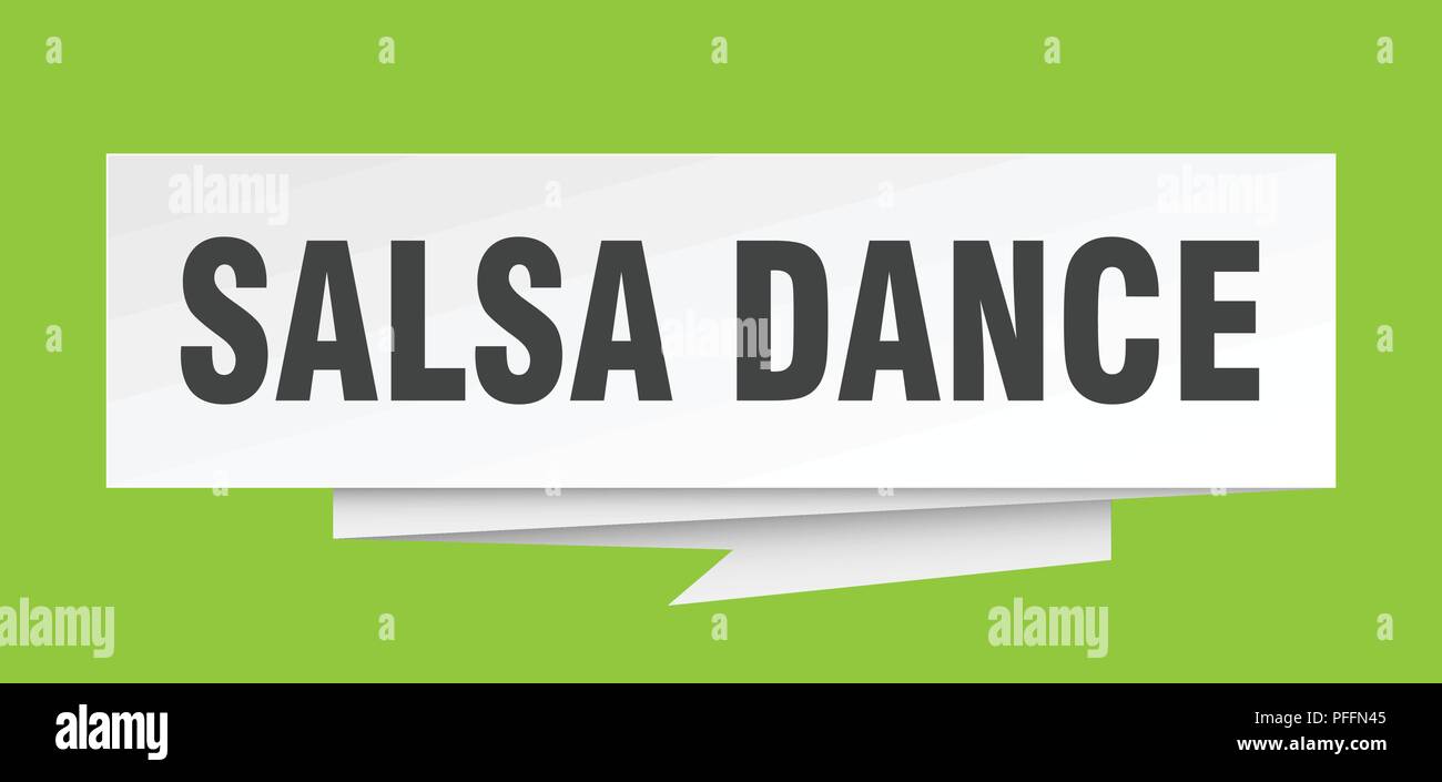 salsa dance sign. salsa dance paper origami speech bubble. salsa dance ...