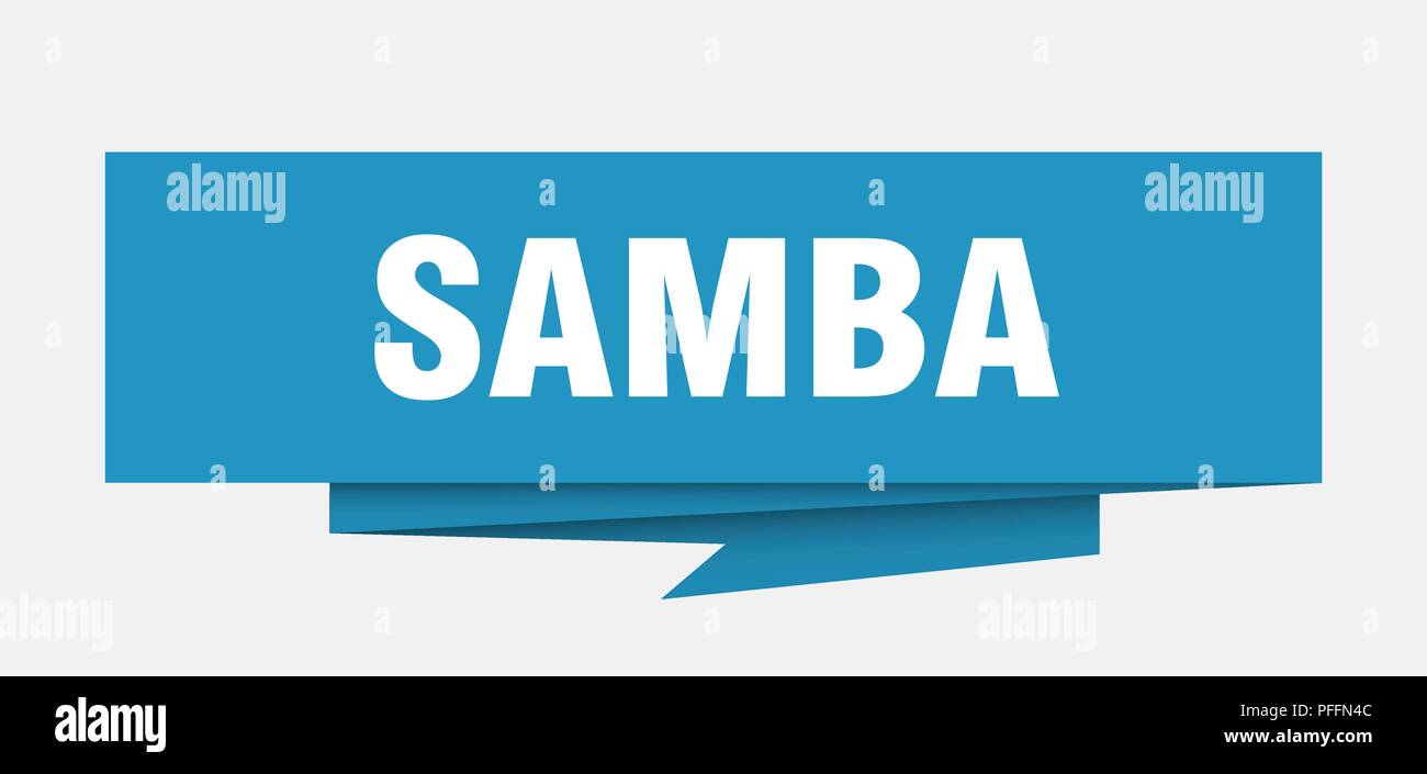 samba sign. samba paper origami speech bubble. samba tag. samba banner ...
