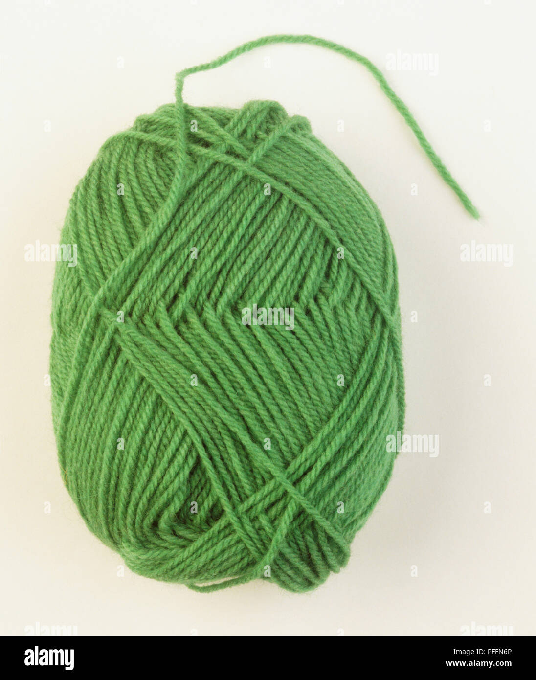 Ball of Green Wool Stock Photo - Alamy
