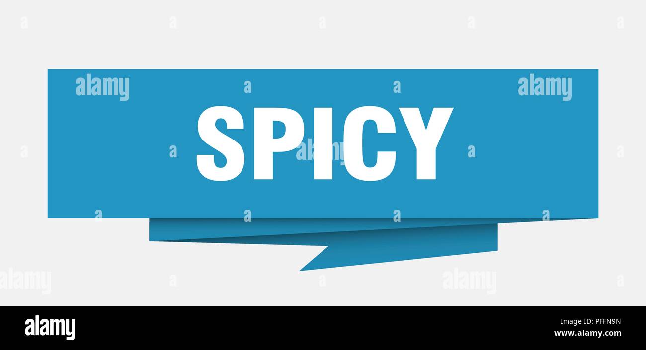 spicy sign. spicy paper origami speech bubble. spicy tag. spicy banner ...