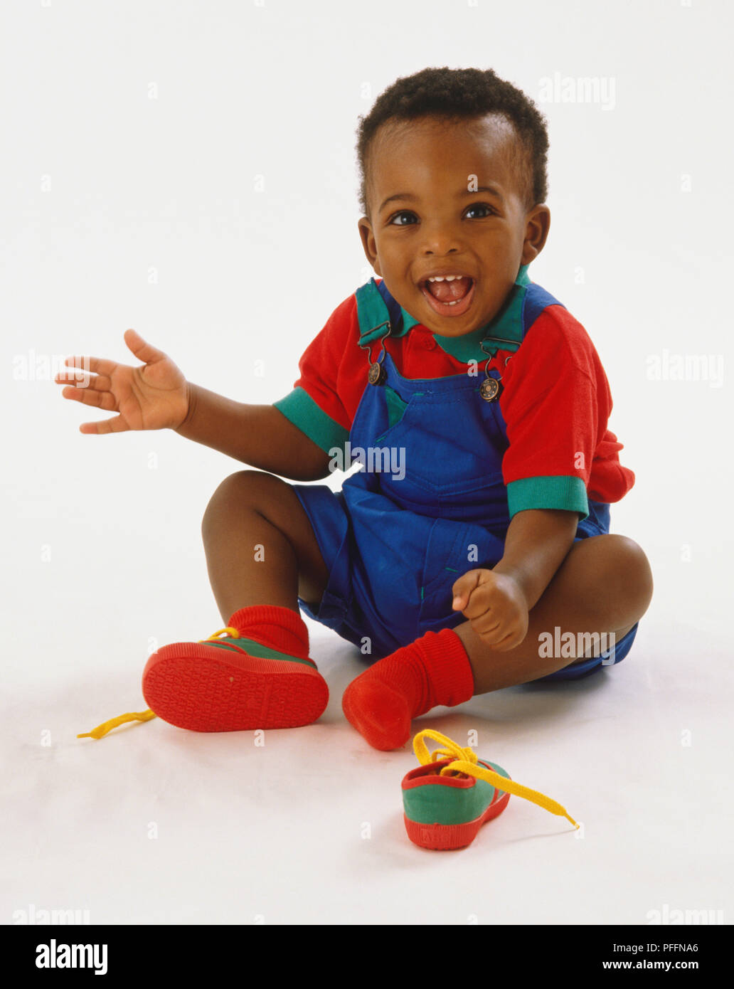 Child Putting On Socks