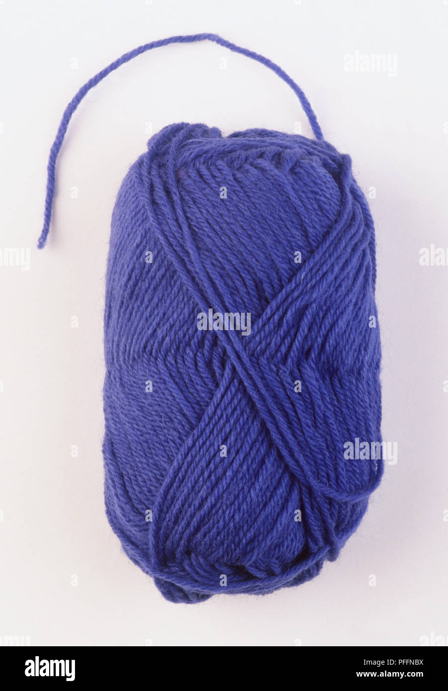 Ball of Blue Wool Stock Photo - Alamy