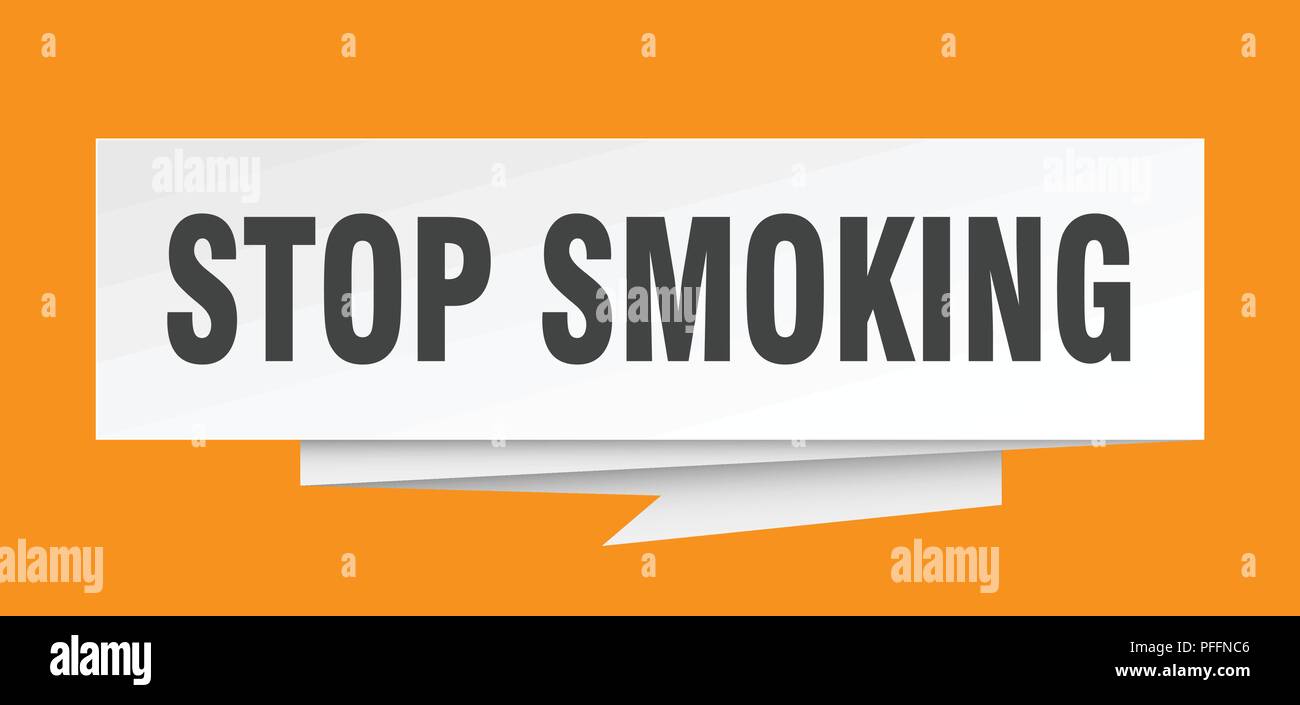 stop smoking sign. stop smoking paper origami speech bubble. stop ...