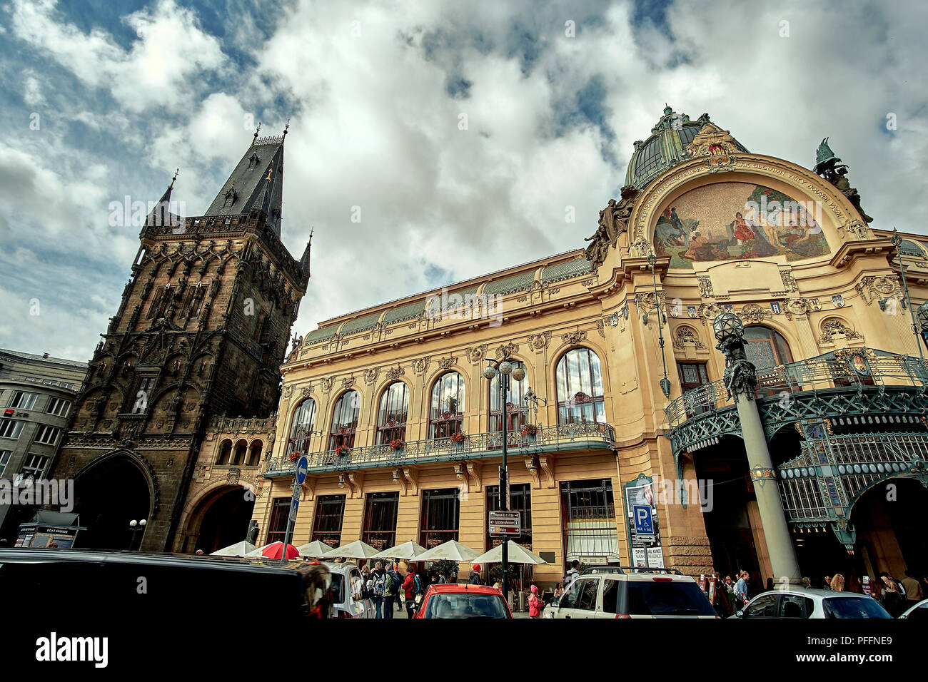 Prague castle hradcany powder tower hi-res stock photography and images ...