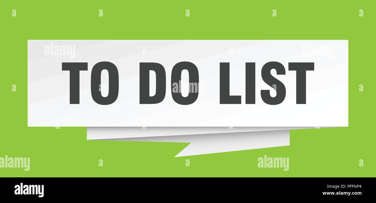 to do list sign. to do list paper origami speech bubble. to do list tag ...