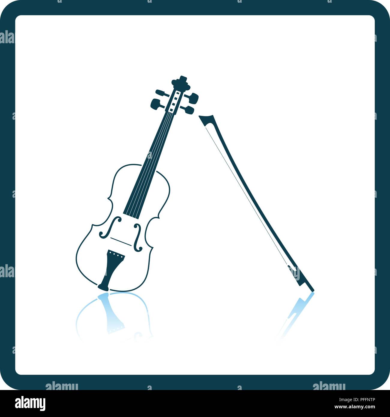 Violin icon. Shadow reflection design. Vector illustration Stock Vector ...