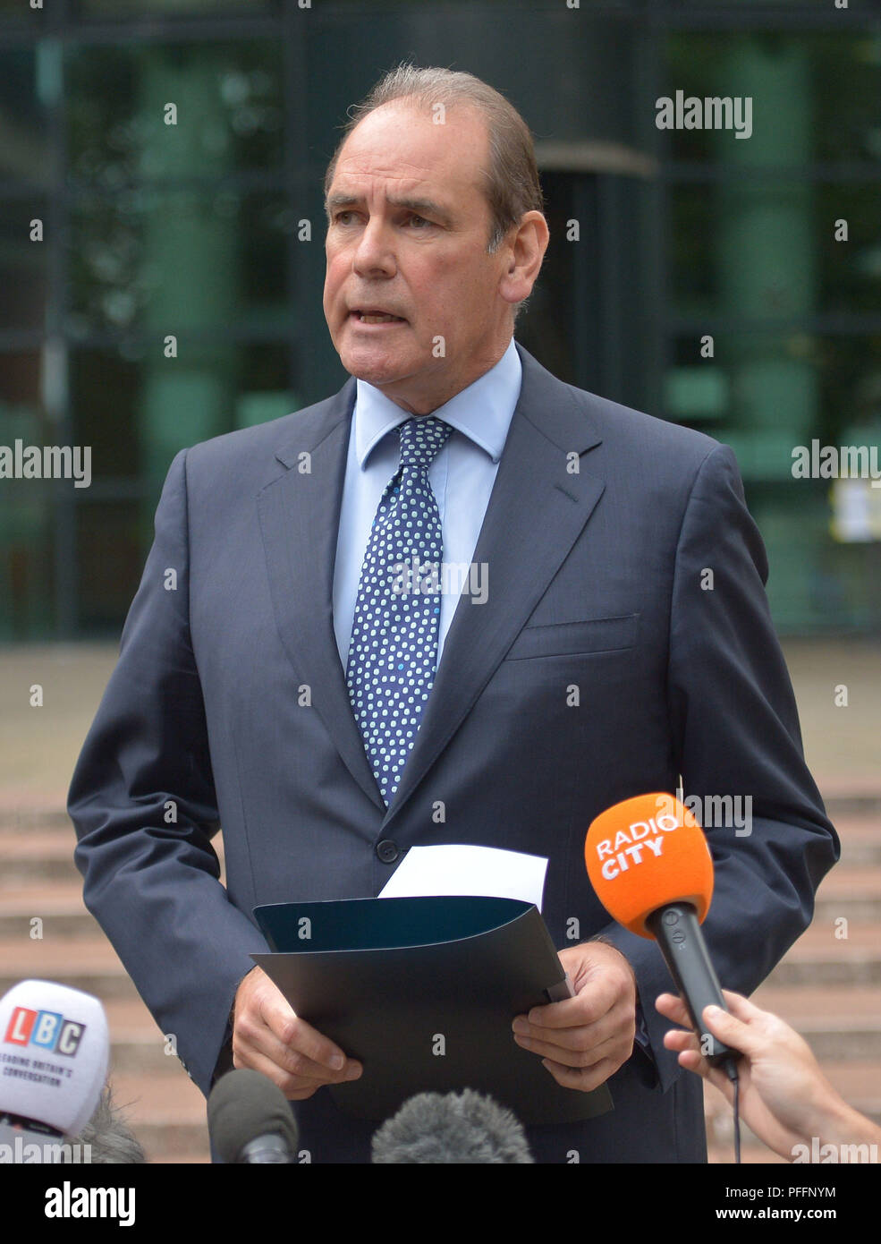 Former police chief Sir Norman Bettison speaks to the media outside ...