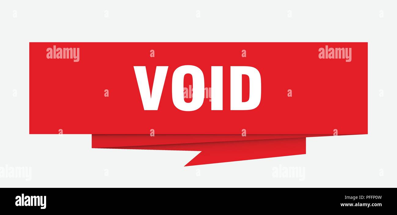void sign. void paper origami speech bubble. void tag. void banner ...
