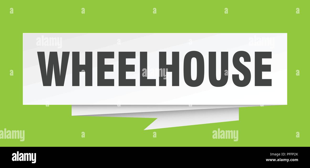wheelhouse sign. wheelhouse paper origami speech bubble. wheelhouse tag ...