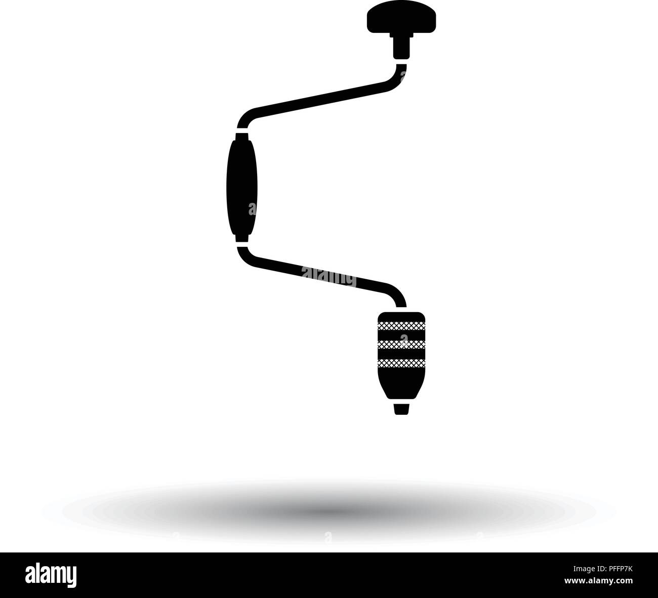 Auger icon. White background with shadow design. Vector illustration ...