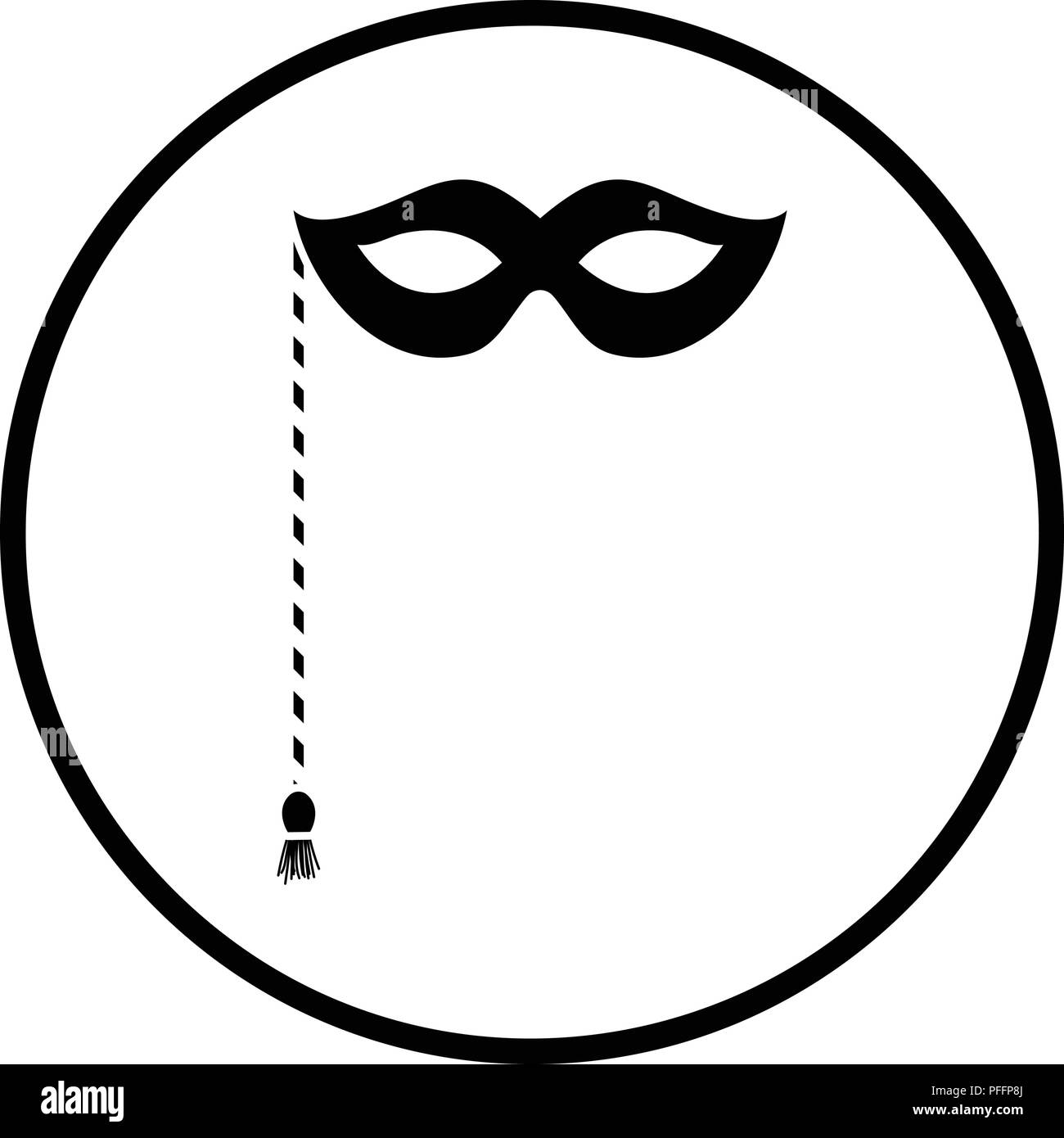 Party carnival mask icon. Thin circle design. Vector illustration Stock ...