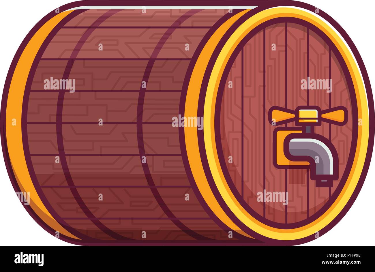 Beer Wooden Keg or Barrel Icon Stock Vector Image & Art - Alamy