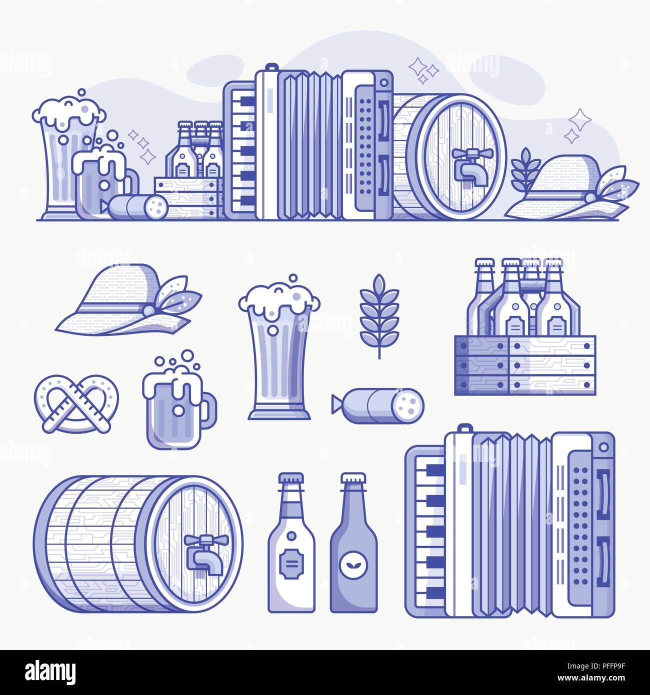 Brewing and Beer Festivals Icon Set Stock Vector Image & Art - Alamy