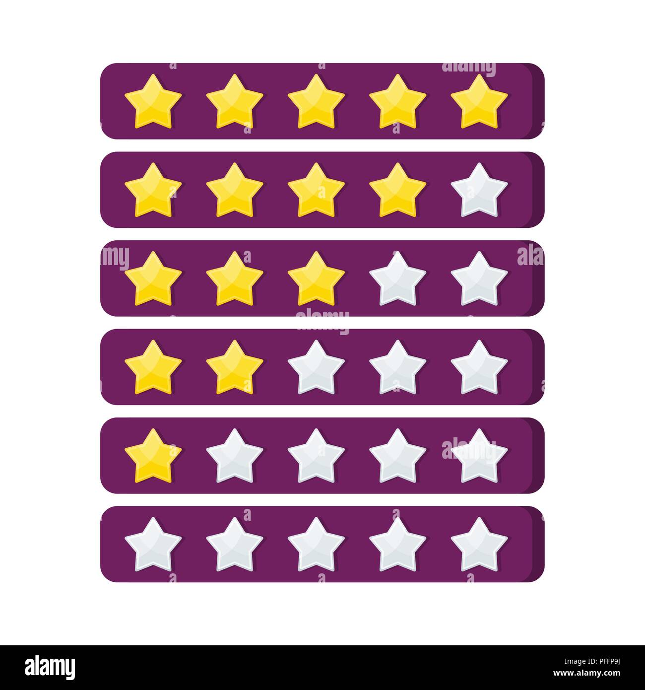 Number of gold rating stars. Appreciation and recognition Stock Vector ...