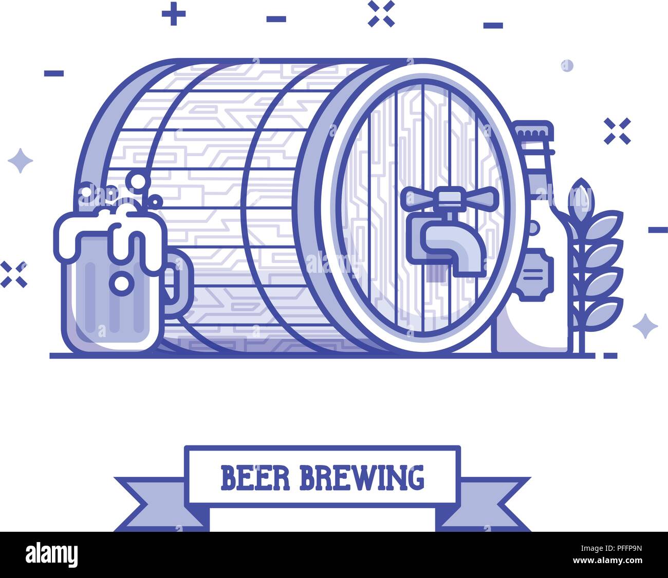 Traditional Beer Brewing Concept Stock Vector Image & Art - Alamy