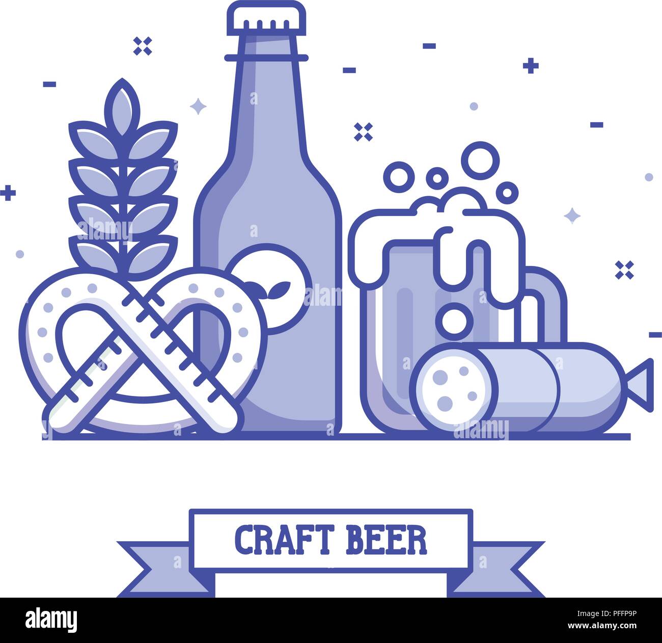 Craft Beer Brewing Concept Card Stock Vector Image & Art - Alamy