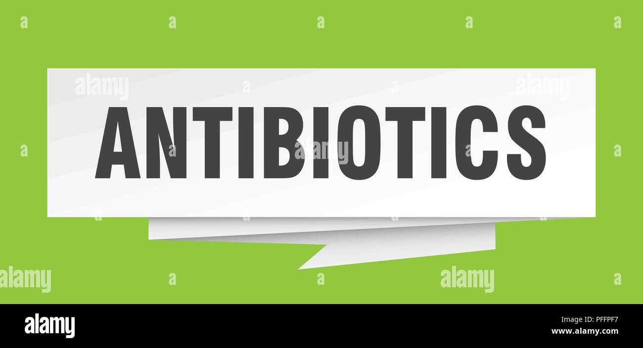 antibiotics sign. antibiotics paper origami speech bubble. antibiotics ...
