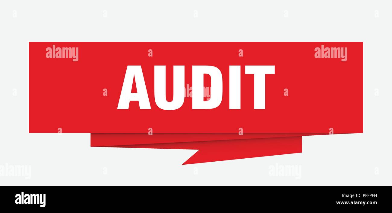 audit sign. audit paper origami speech bubble. audit tag. audit banner ...