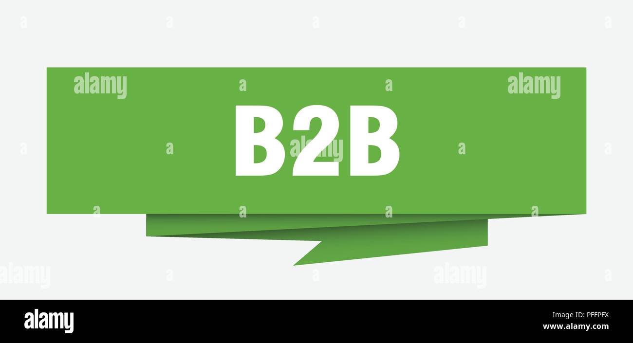 b2b sign. b2b paper origami speech bubble. b2b tag. b2b banner Stock ...