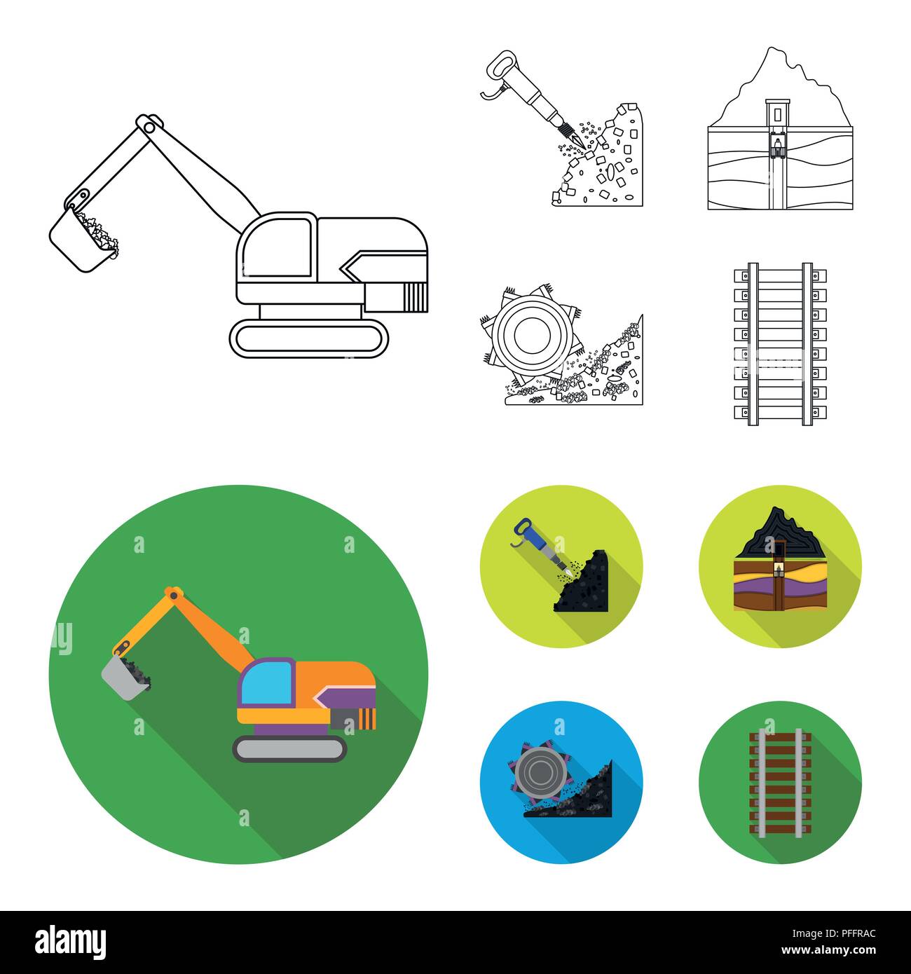 Excavator, tunnel, elevator, coal harvester and other equipment.Mine ...