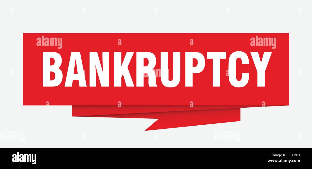 bankruptcy sign. bankruptcy paper origami speech bubble. bankruptcy tag ...